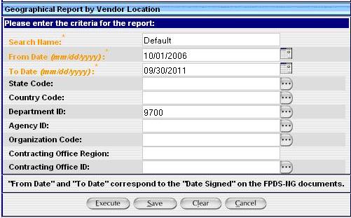 Search Criteria Example